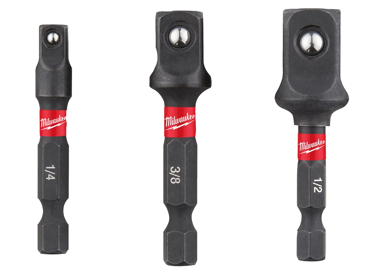 adaptateur 1/4 HEX vers carré 1/4 3/8 1/2 visseuse choc Milwaukee ...