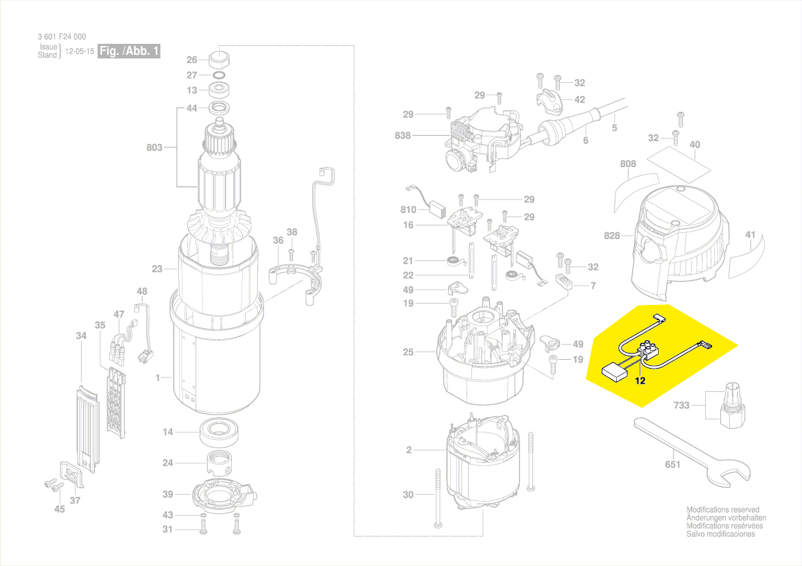 Condensateur GOF1600CE GMF1600CE défonceuse Bosch pièce 2610006567