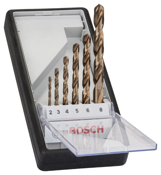 Forêts acier inox HSS-Co Bosch assortiment 2mm 8mm 2607019924