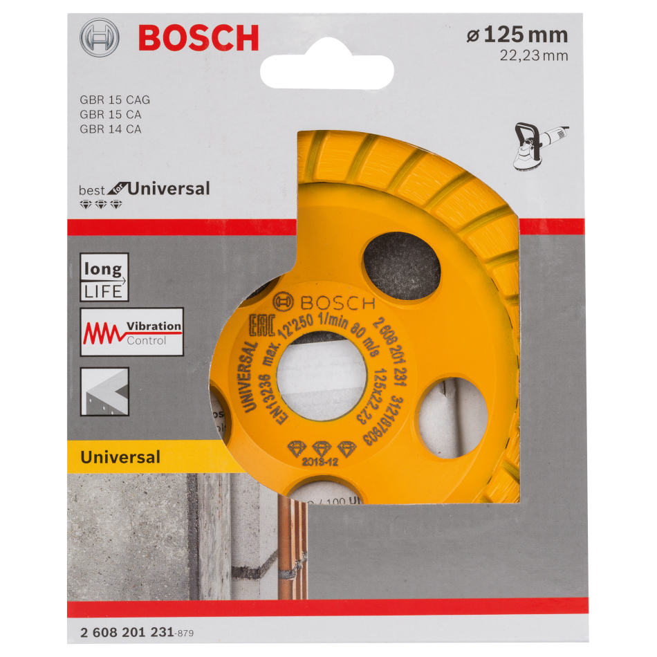 meule assiette diamant 125 Bosch ponceuse béton GBR15CAG GBR14CA 2608201231