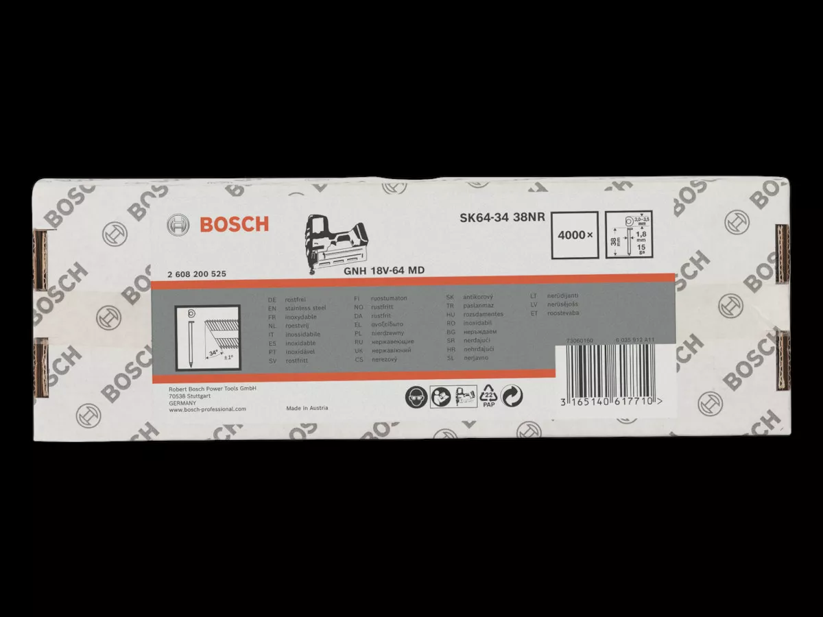 clous tête homme inox 1,8mm SK64-34 38NR 50NR 63NR cloueur GNH18V-64MD ...