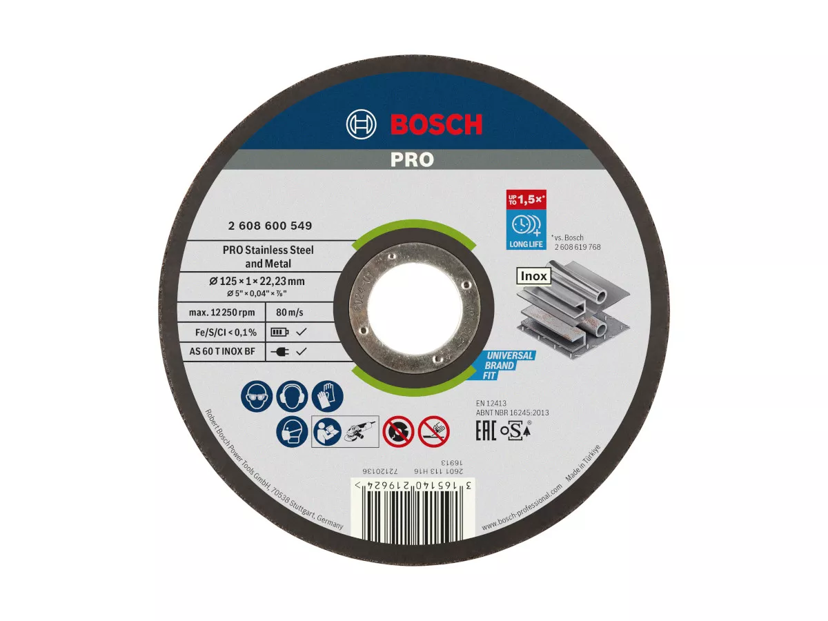 disque tronçonner 125mm meuleuse Rapido Expert inox Bosch 2608600549