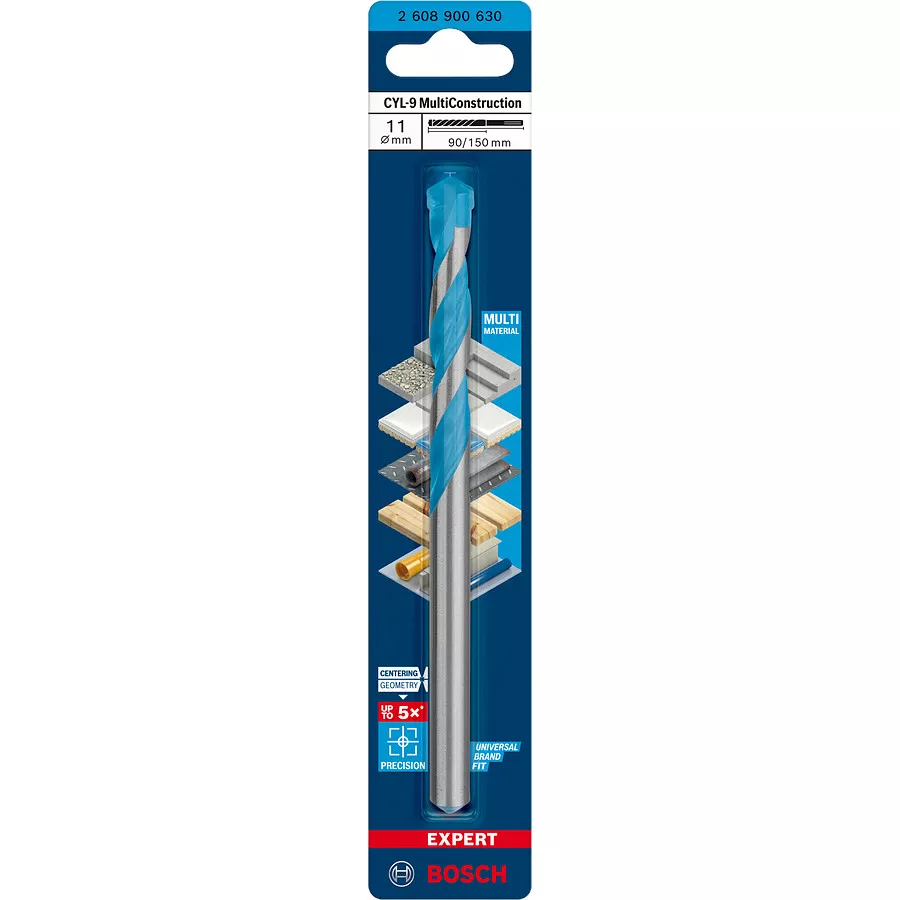 forêt multimateriaux Bosch CYL-9 11mm bois béton plastique 2608900630