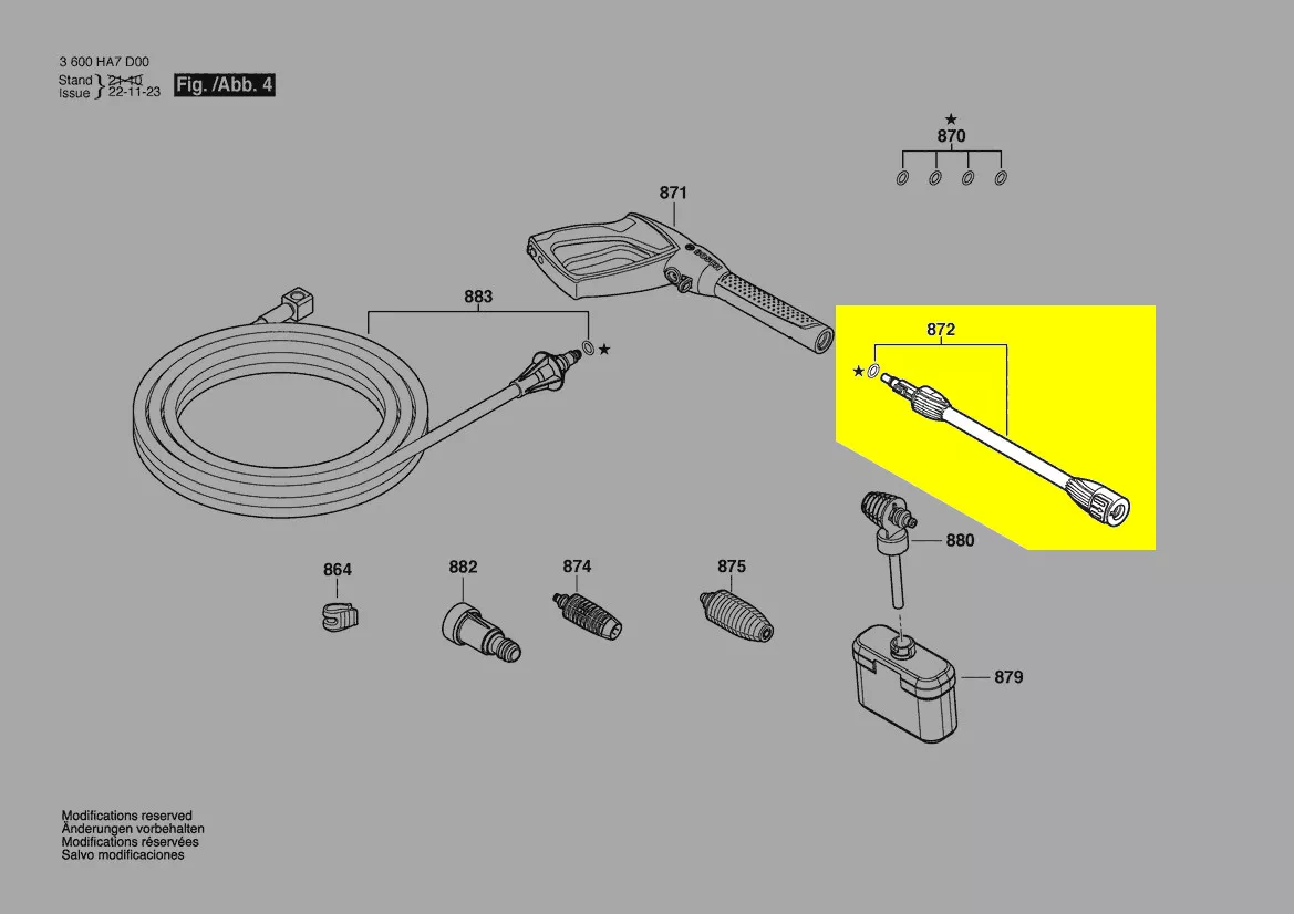 lance AdvancedAquatak 140 150 160 AQT45-14X Bosch F016F05281