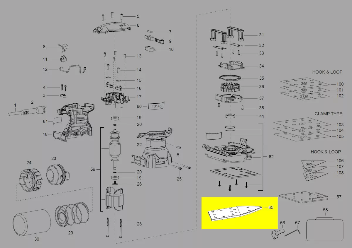 plateau ponçage autoagrippant delta ponceuse FDS140 AEG pièce 304344001