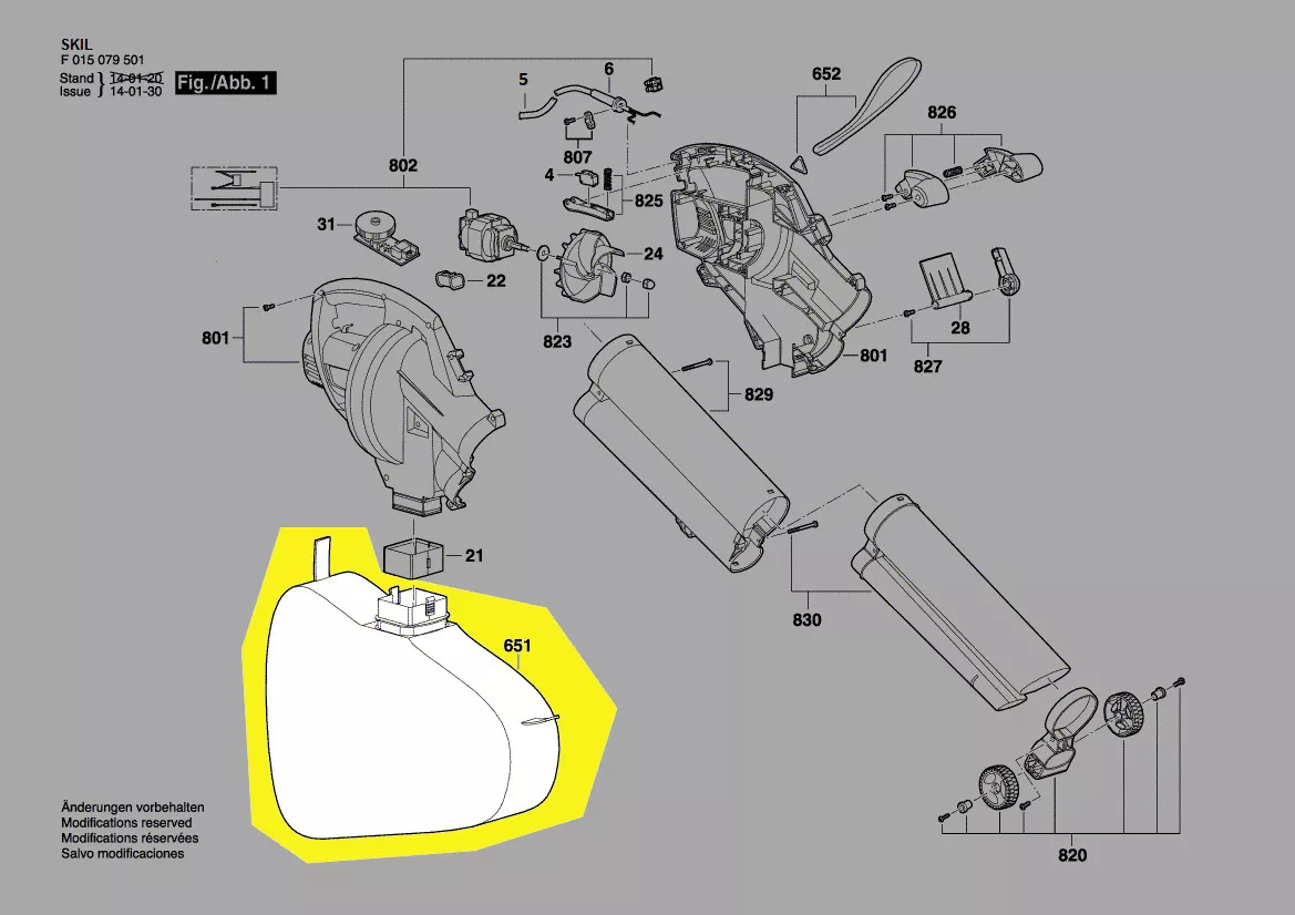 sac collecteur aspirateur souffleur feuilles 0795 0792 Skil pièce ...